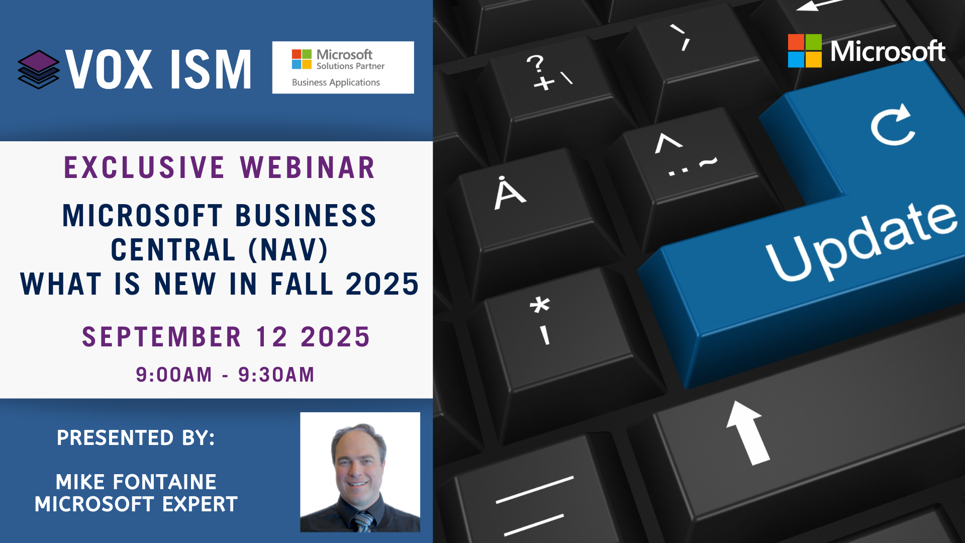 Microsoft Business Central (NAV) What is New in Fall 2025 - VOX ISM