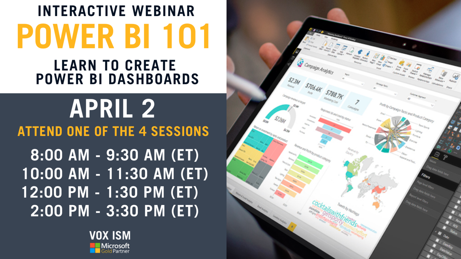 Webinar: Power BI 101- Learn to Create Power BI Dashboard | VOX ISM