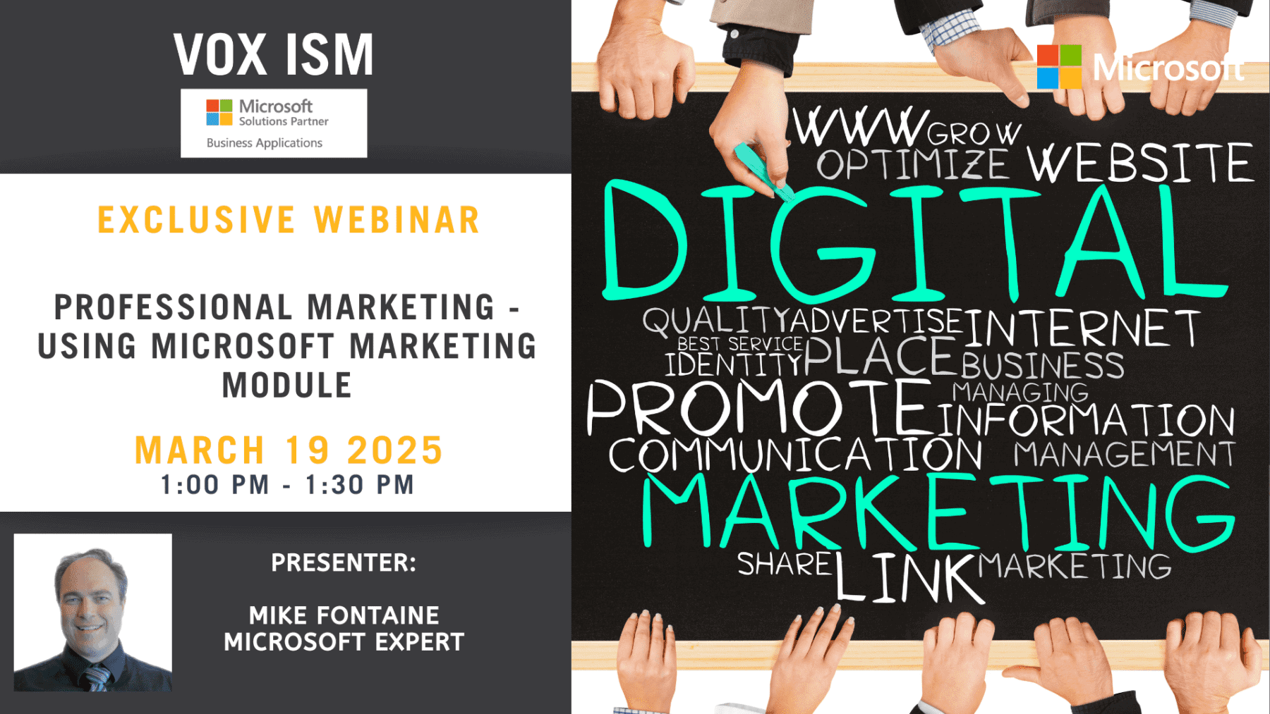 Professional Marketing - Using Microsoft Marketing Module - VOX ISM